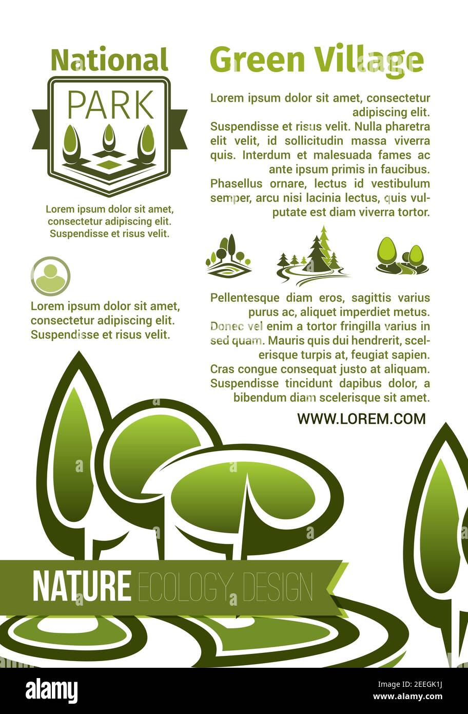 Nature ecology design vector poster. For national parks planting and ...