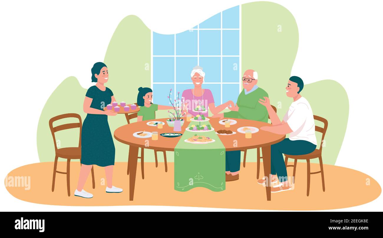 Senior dinner celebration Stock Vector Images - Alamy