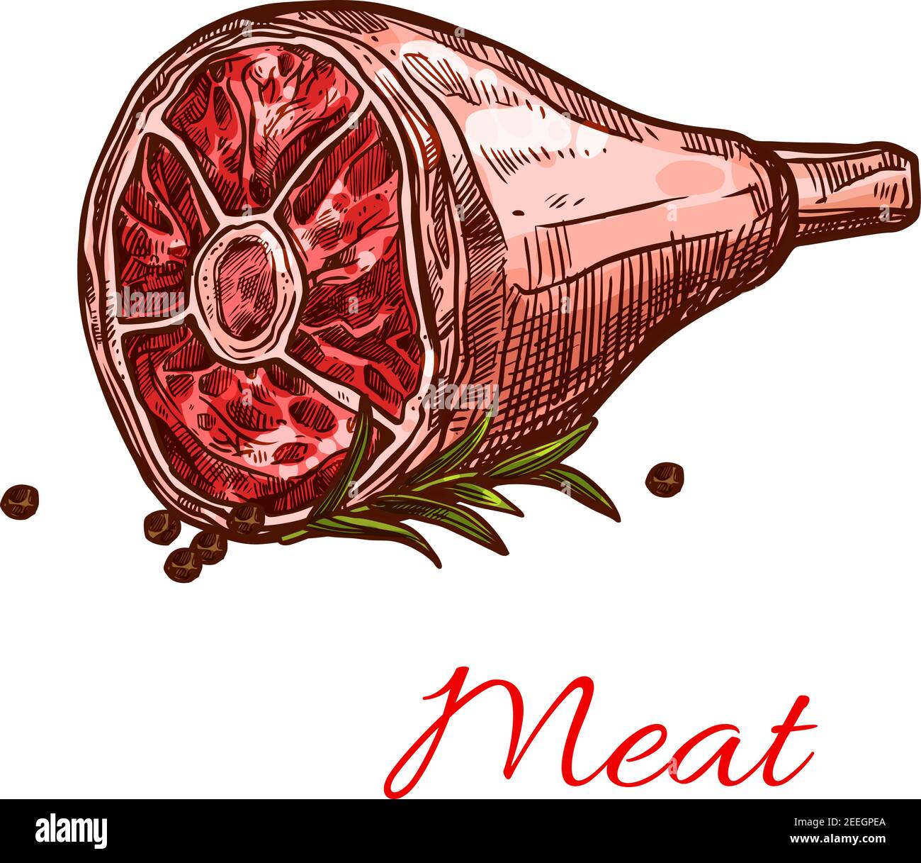 Beef hind leg meat hi-res stock photography and images - Alamy