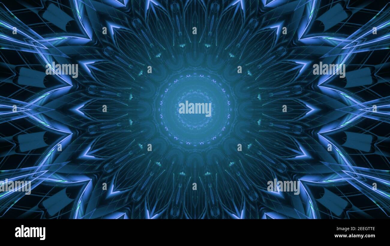 Glowing blue neon pattern 3d illustration Stock Photo - Alamy