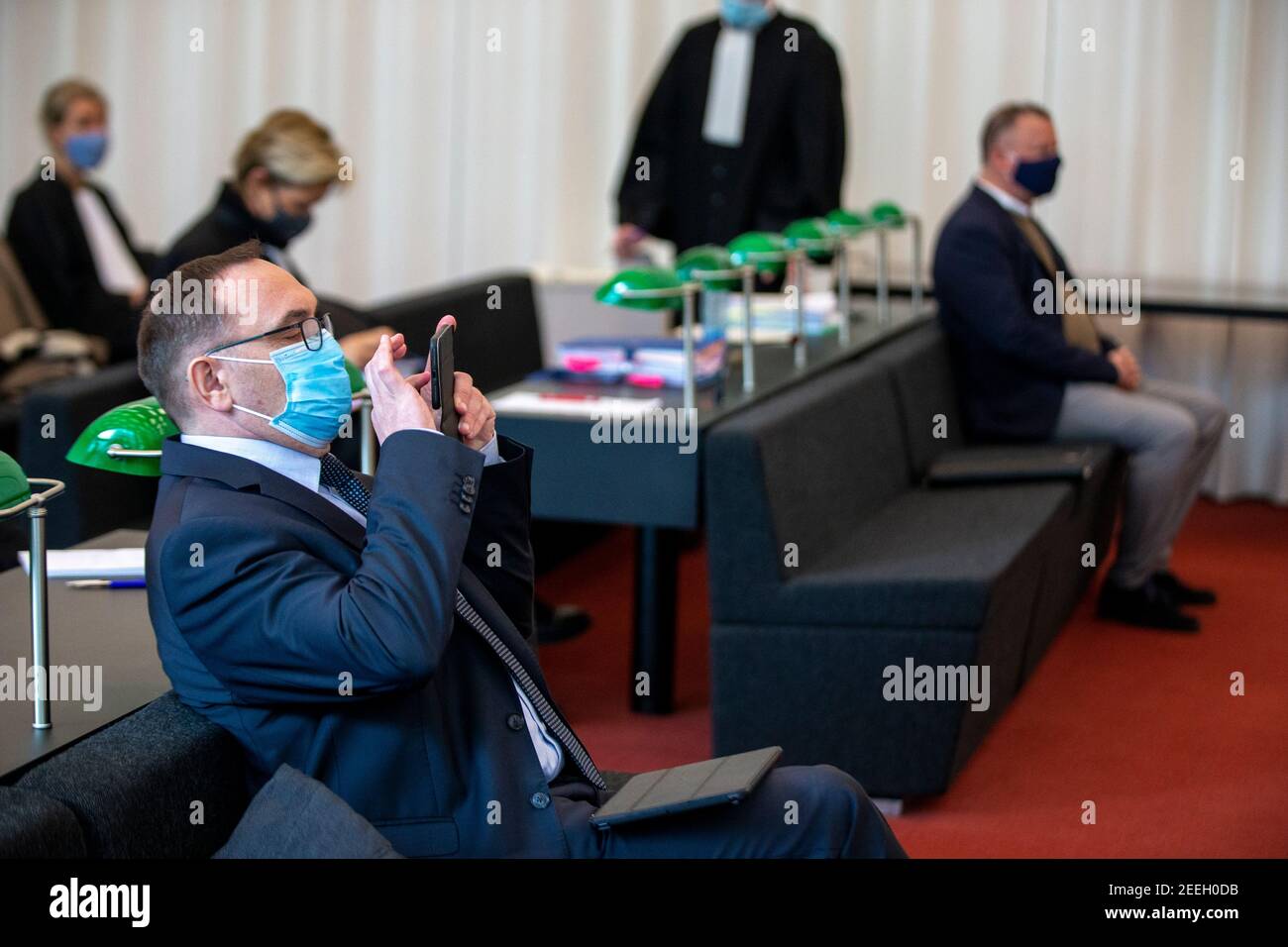 VZW Jehova Witnesses (L) defendant and Patrick Haeck pictured ahead of ...