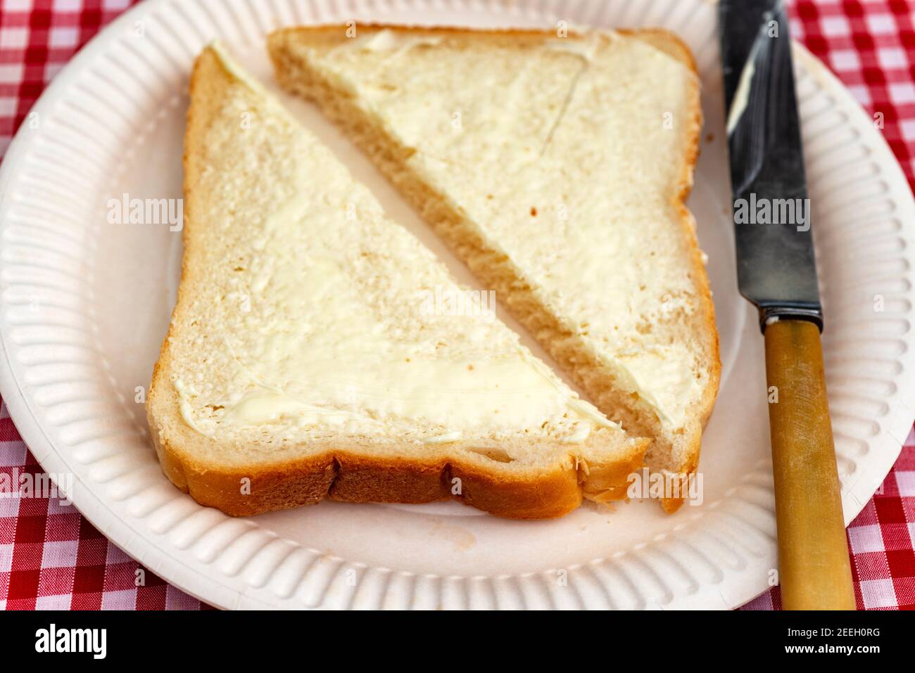 buttered slice bred Stock Photo - Alamy