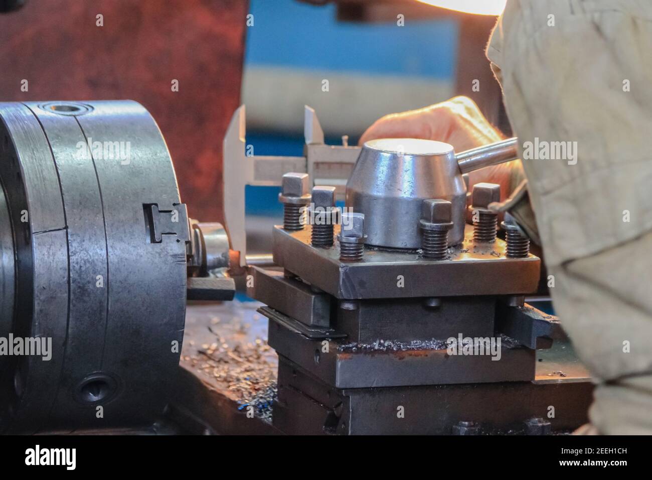 The main parts of the lathe are close-up Stock Photo - Alamy