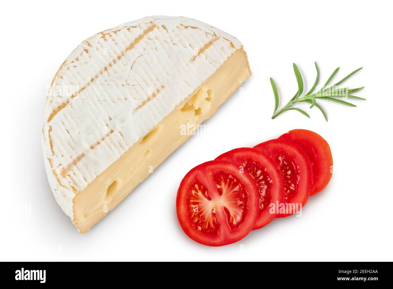 Camembert cheese isolated on white background with clipping path and ...
