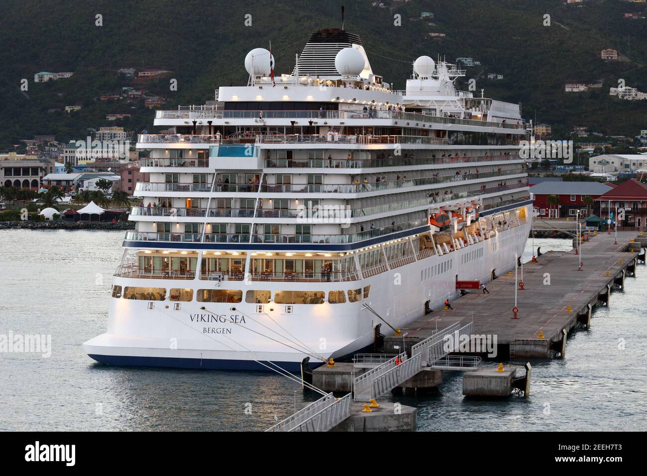 The Viking Sea Cruise Ship in dock at Tortola Port Stock Photo - Alamy