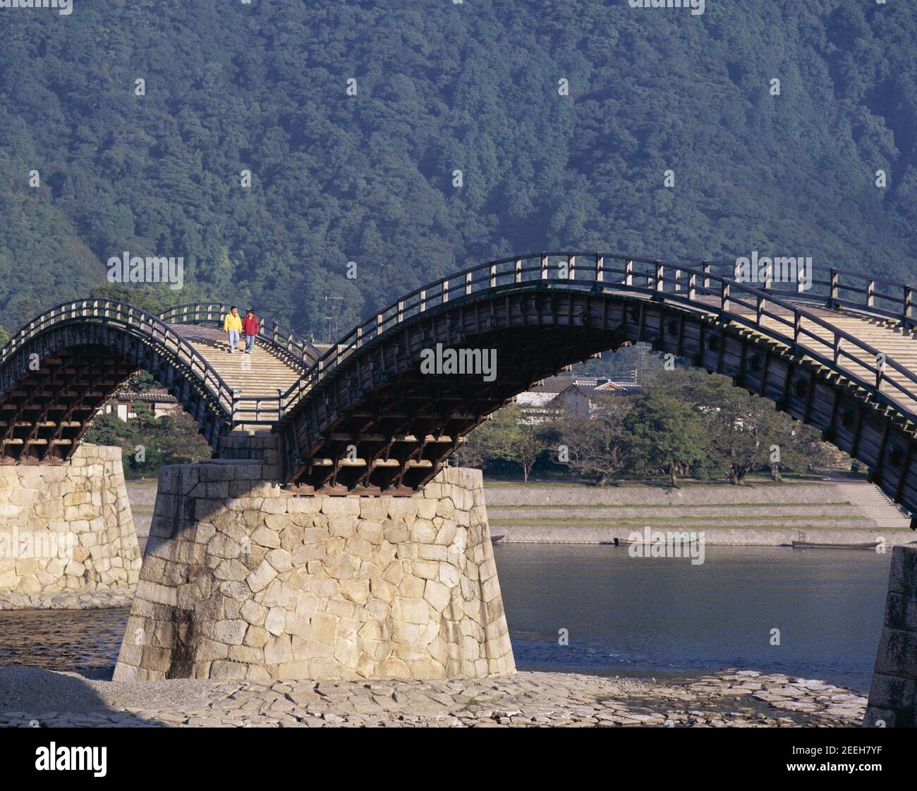 Japan, Honshu, Iwakuni,Wooden Bridge (Kintaikyo Bridge Stock Photo - Alamy