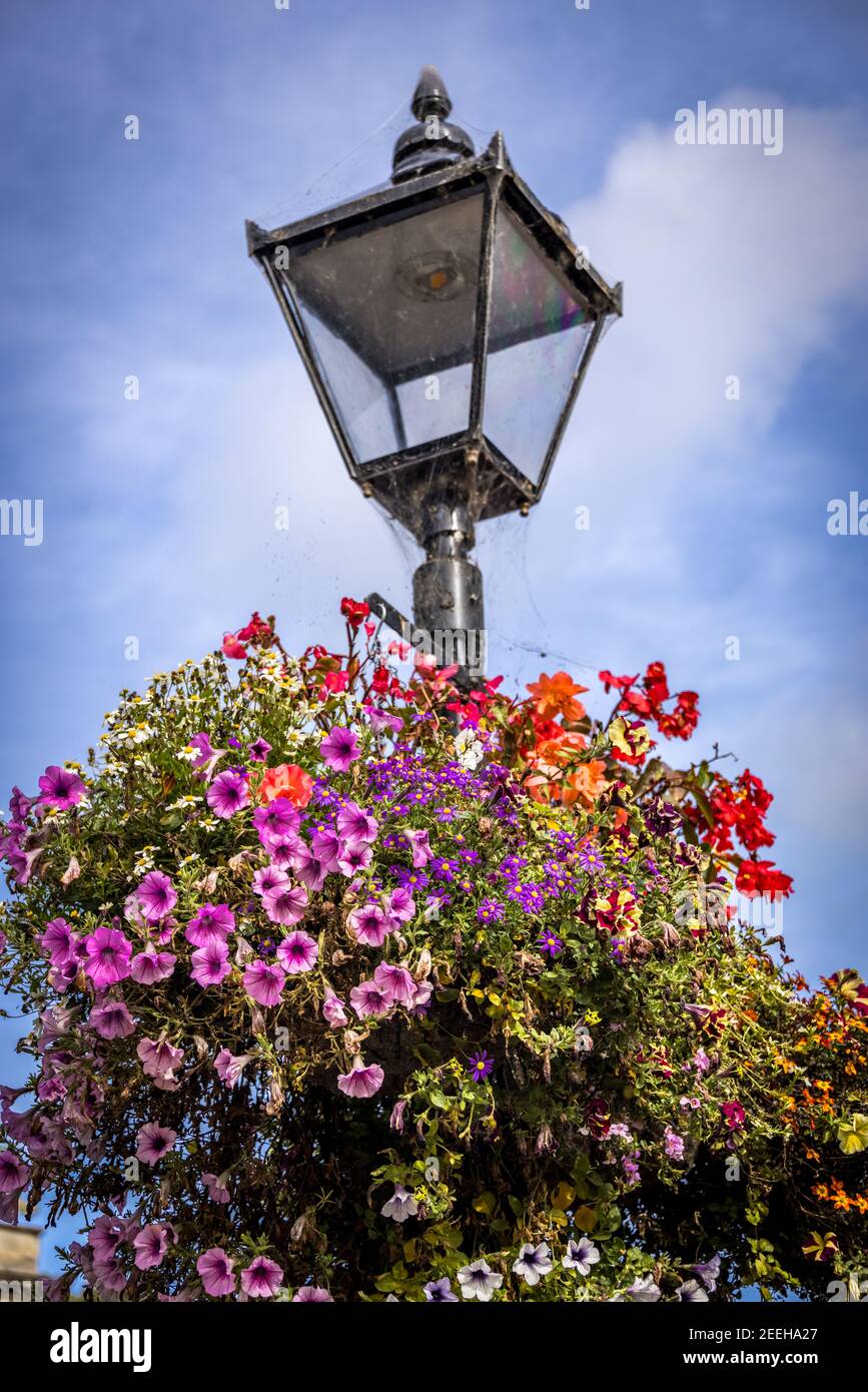 Streetlight with flowers hi-res stock photography and images - Alamy