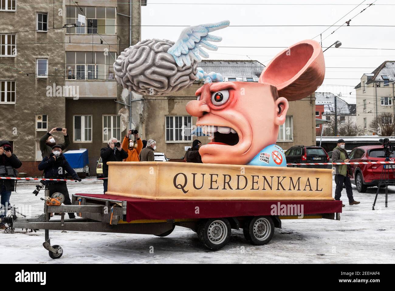 Carnival float making fun of Querdenker. Carnival floats created by ...
