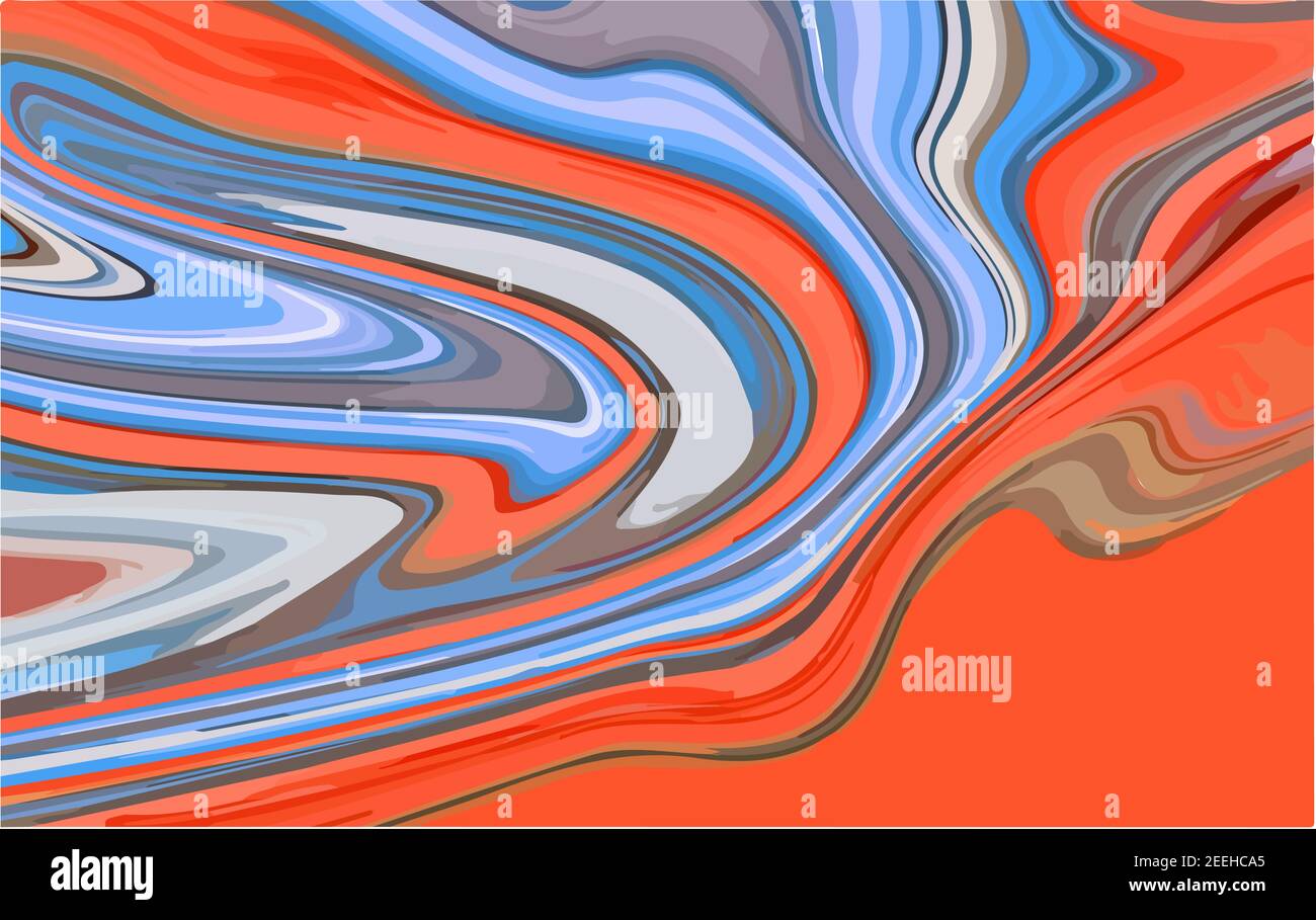 Color Waves Background. Fluid Poster. Abstract Flow. Vibrant Color ...