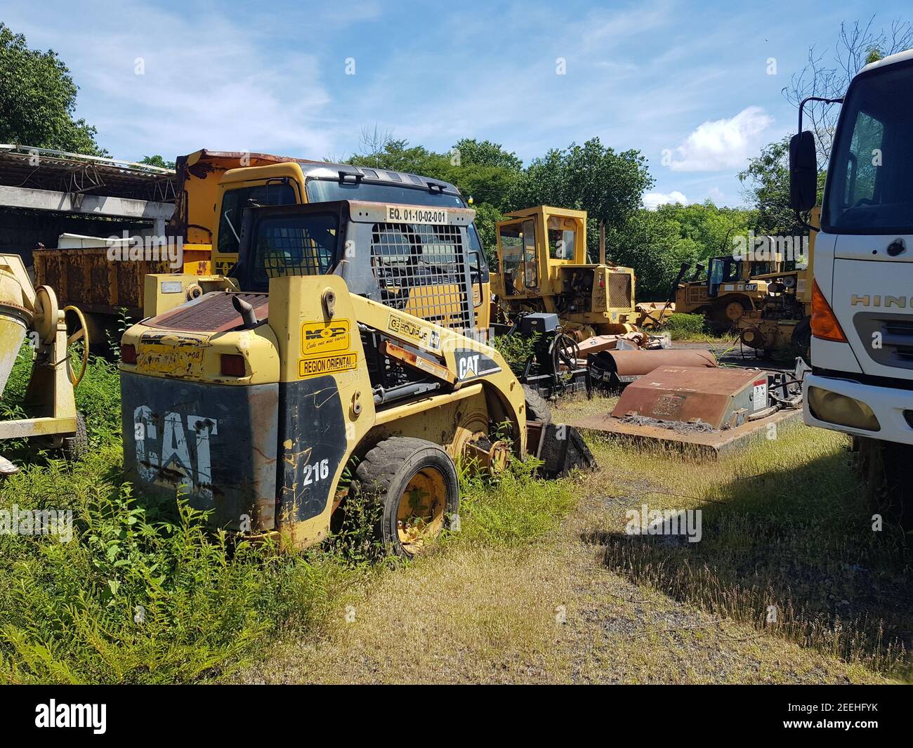 SAN SALVADOR, EL SALVADOR - Feb 13, 2021: View of a ruined and ...