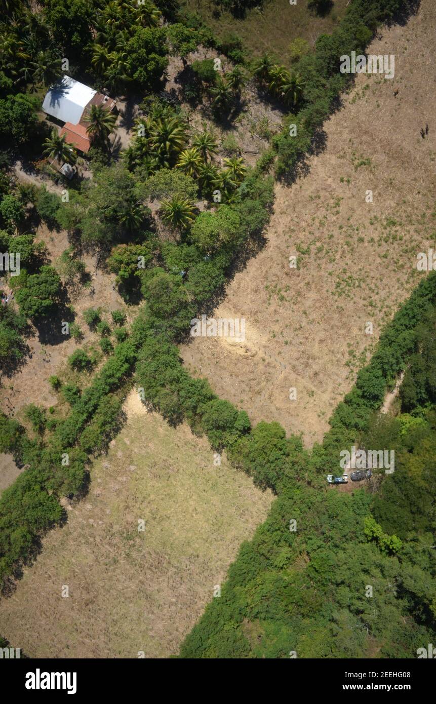 Aerial view of dry crop fields Stock Photo - Alamy