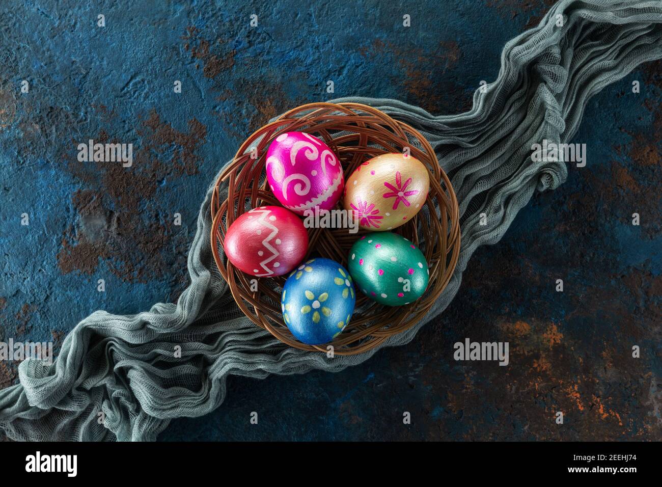 deep blue easter egg