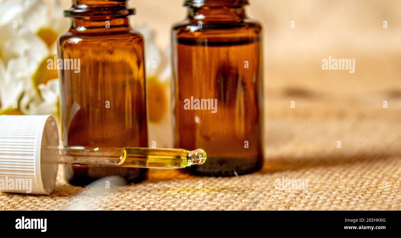 Chamomile extract in small hi-res stock photography and images - Alamy