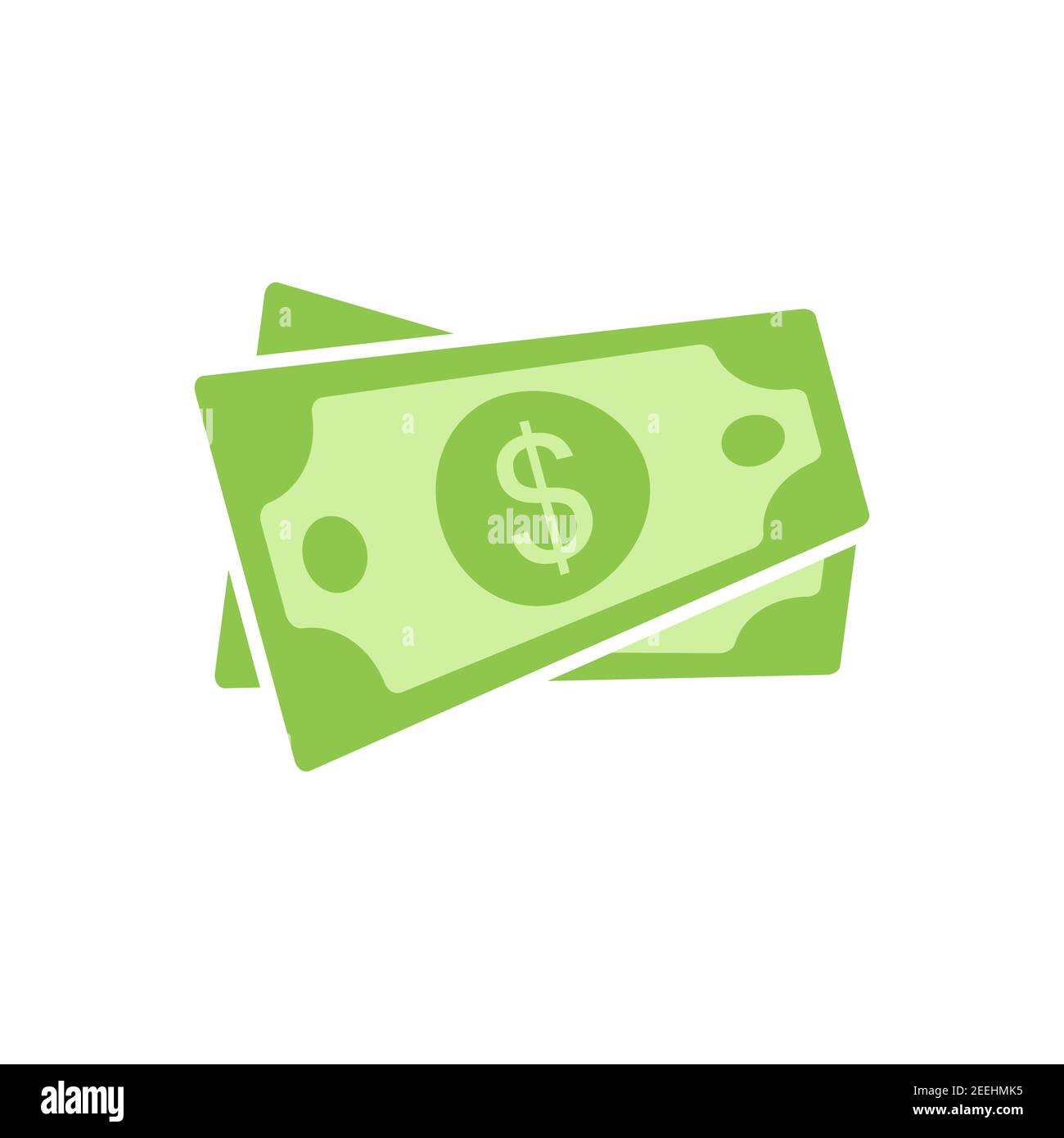 Dollar cash icon. Currency symbol. Green money in flat style. Vector ...