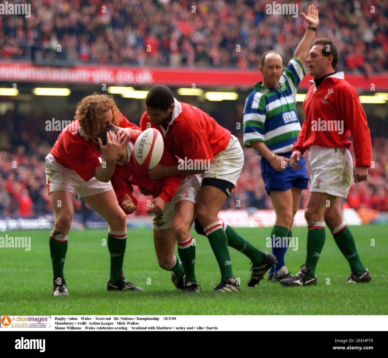 Colin charvis celebrates hi-res stock photography and images - Alamy