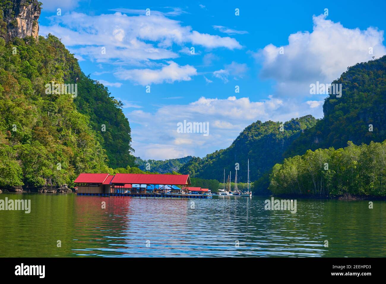 A floating fish farm on the island of Langkawi in Malaysia Stock Photo ...