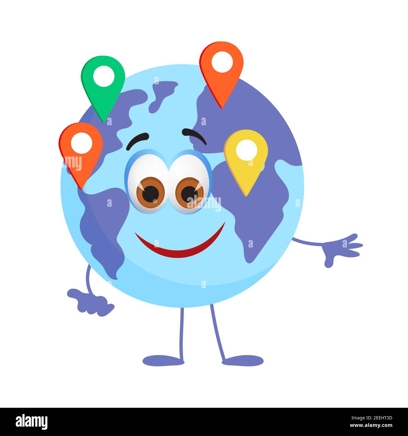 Funny world map illustration hi-res stock photography and images - Alamy