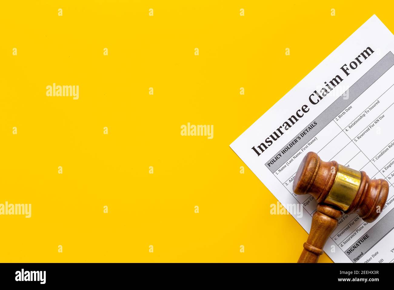 Insurance claim form judge hi-res stock photography and images - Alamy