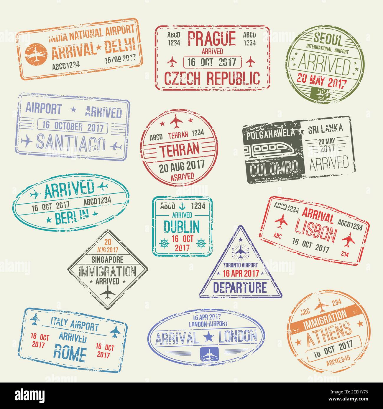 Immigration uk border control airport Stock Vector Images - Alamy