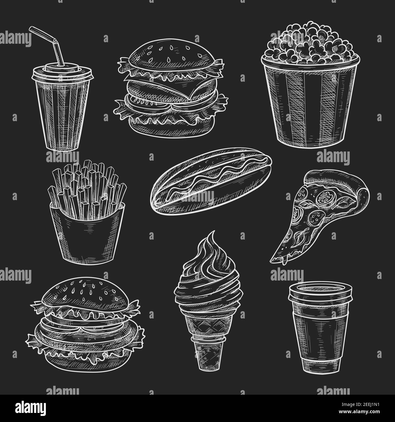 Hot dog sketch on Black and White Stock Photos & Images - Alamy