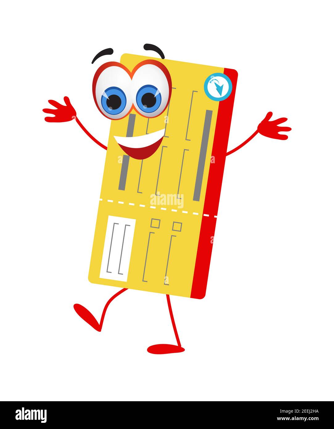 Funny travel objects collection: Funny Airplane's Ticket on white ...