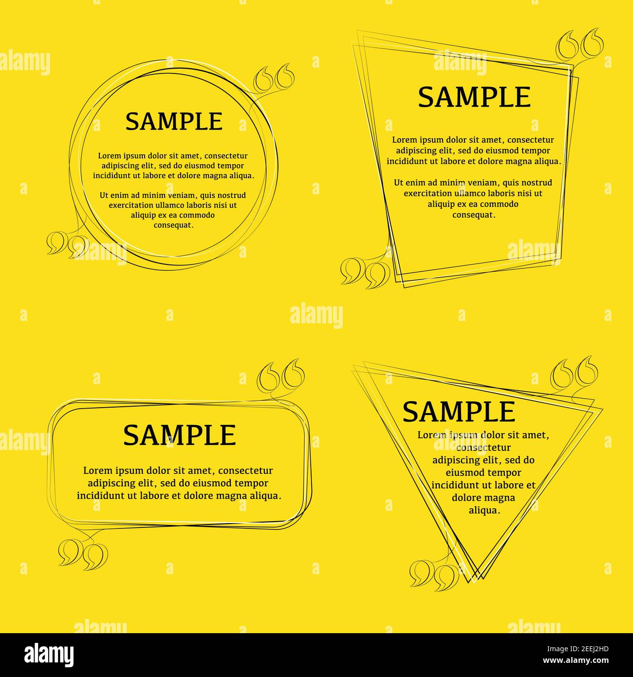 Quote outline background set Stock Vector Image & Art - Alamy