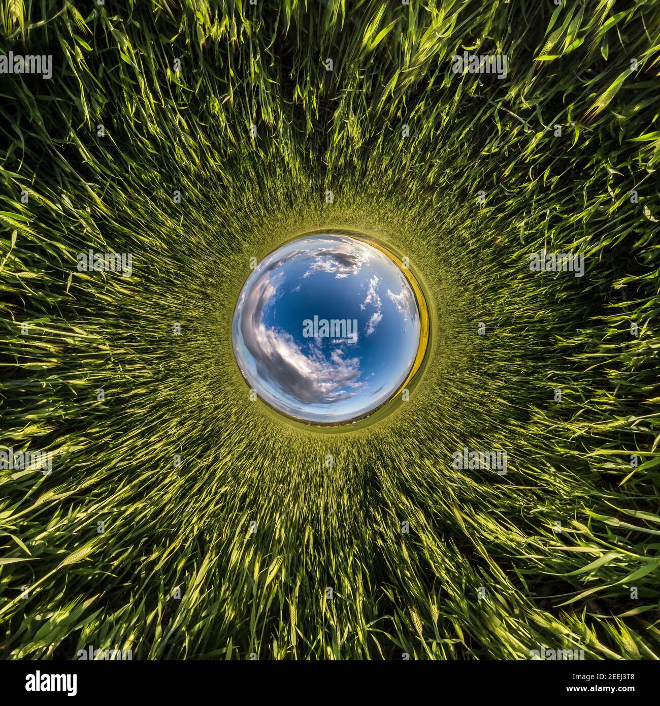 Blue Little Planet Inversion Of Tiny Planet Transformation Of Spherical Panorama 360 Degrees