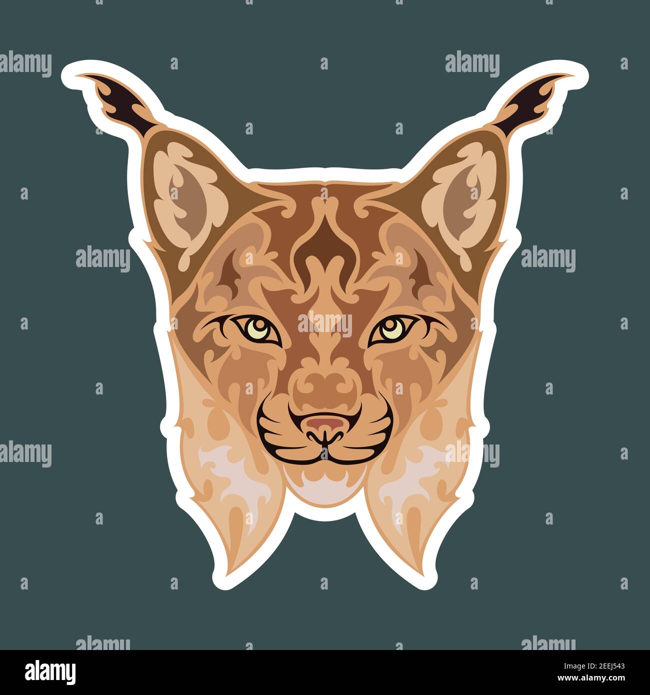 Front lynx Stock Vector Images - Alamy