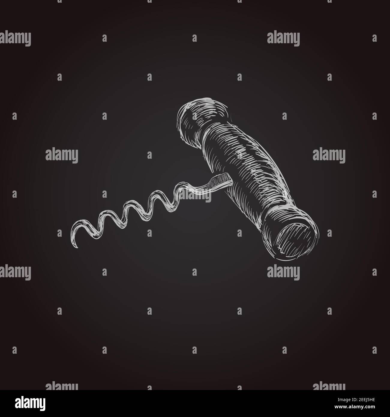 Corkscrew Hand Drawing Vector Illustration. Vintage style Stock Vector ...