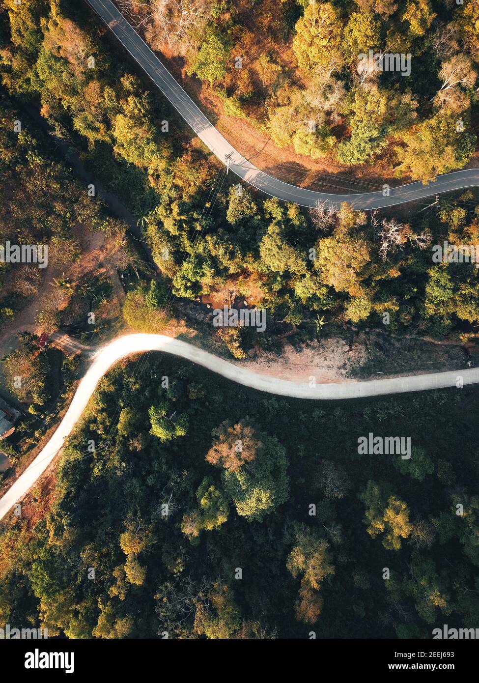 A stream with rocks in a tropical forest ,From Above Stock Photo - Alamy
