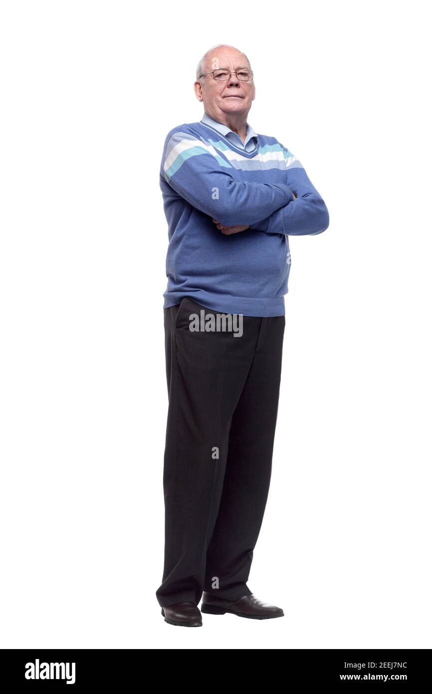 in full growth. confident older man in casual clothes Stock Photo - Alamy
