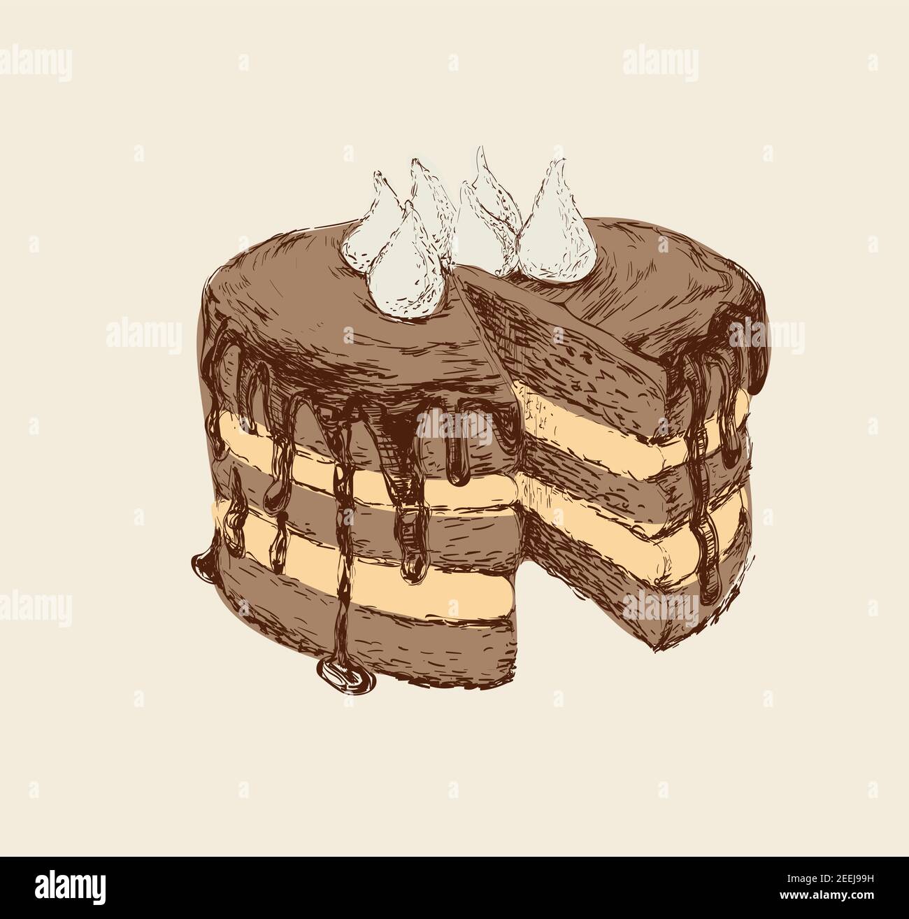 Cake hand Stock Vector Images - Alamy