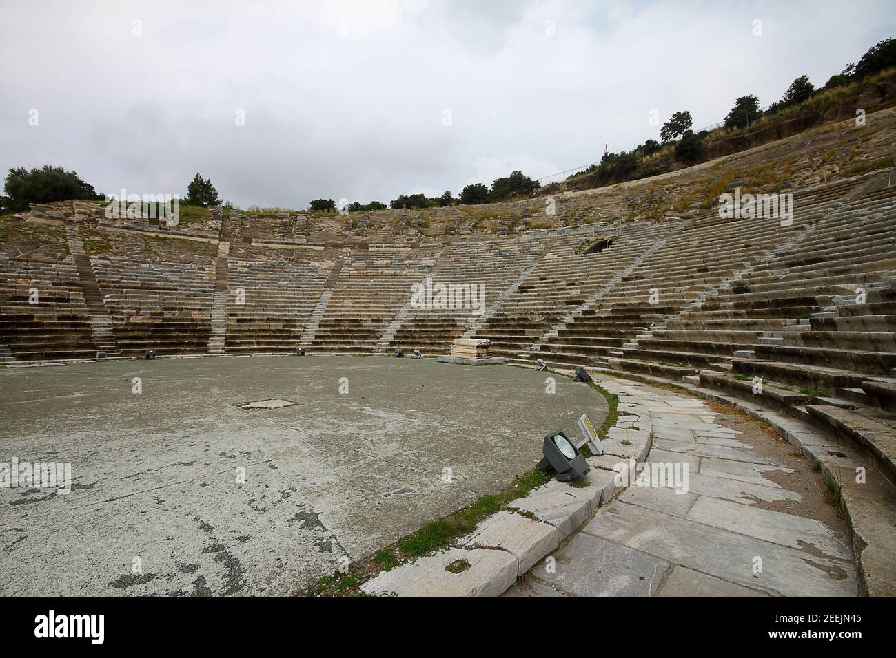 Bodrum, Turkey. 02 March 2016: Ruins of Bodrum Antique Theatre ...