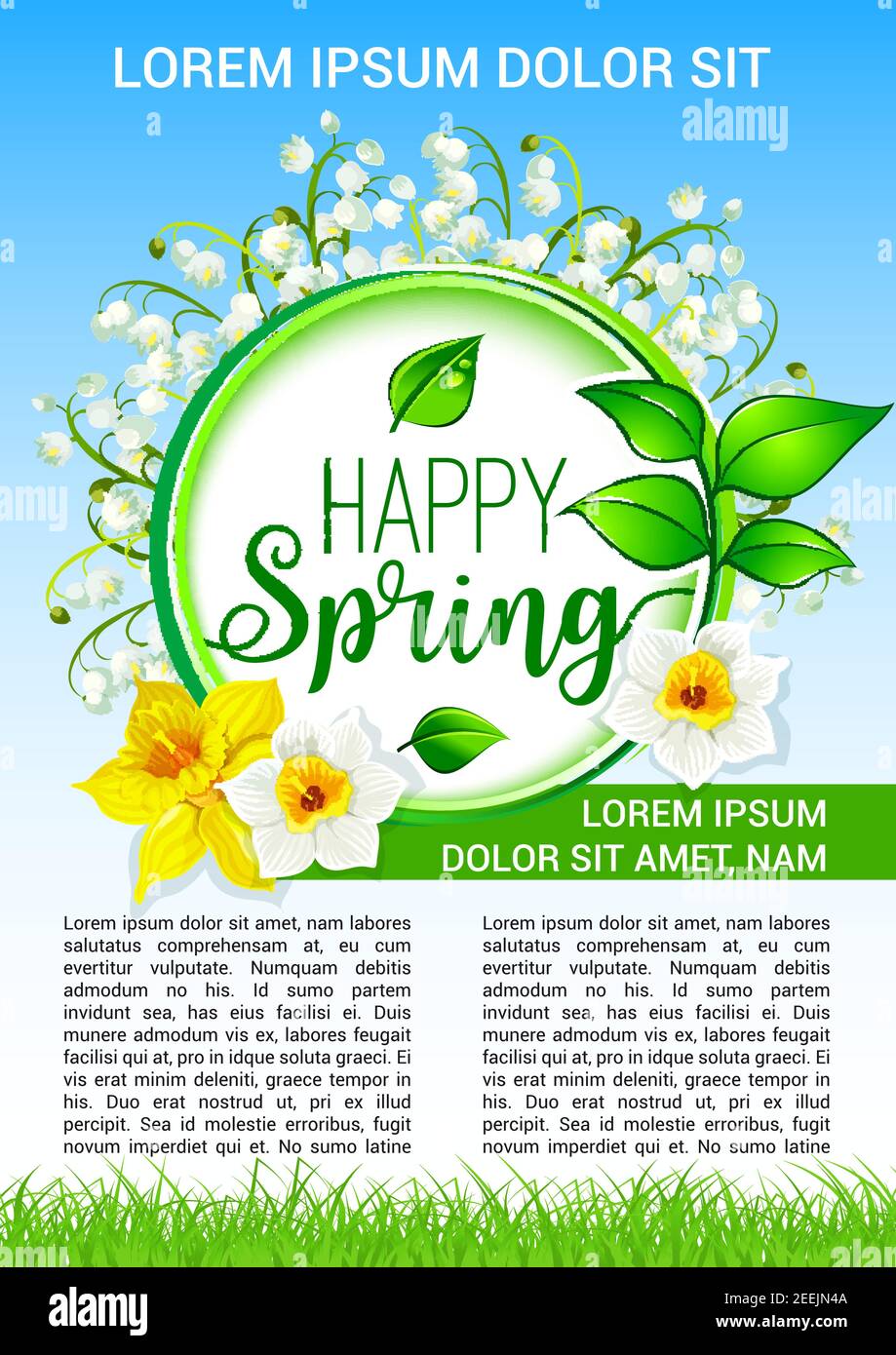 Narcissus lawn spring Stock Vector Images - Alamy