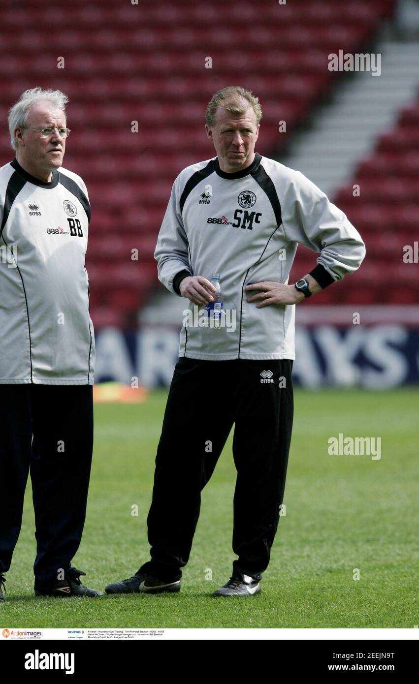 England manager steve mcclaren and bill beswick hi-res stock ...