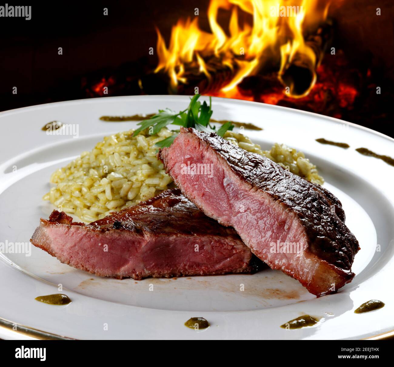 Grilled beef steak Stock Photo - Alamy