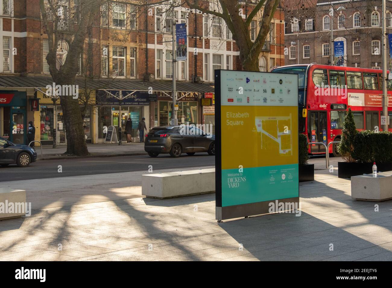 London- Ealing Broadway high street scene, an retail centre in West ...