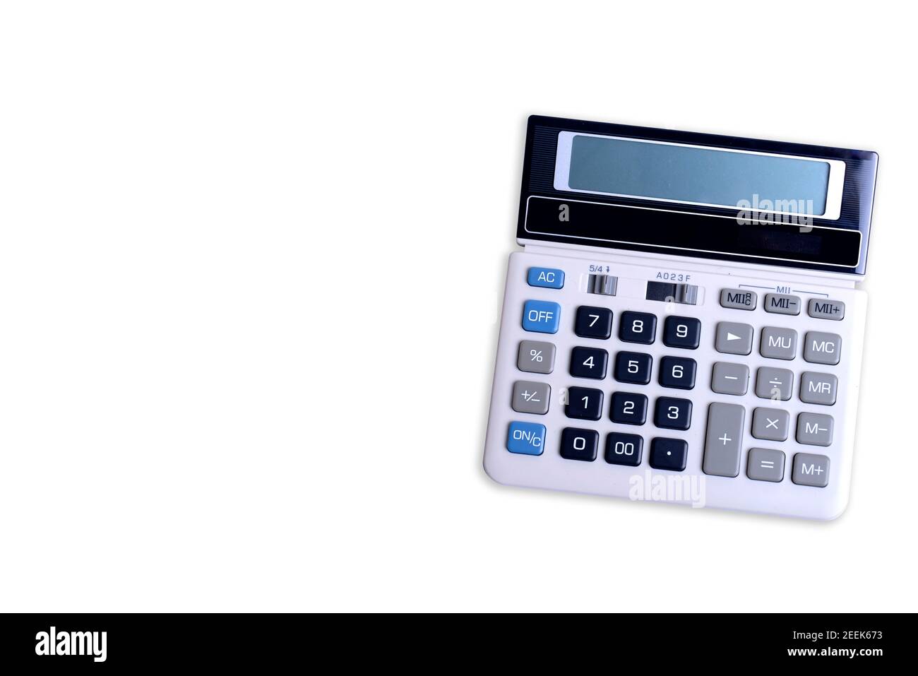 Calculator isolated over white background Stock Photo - Alamy