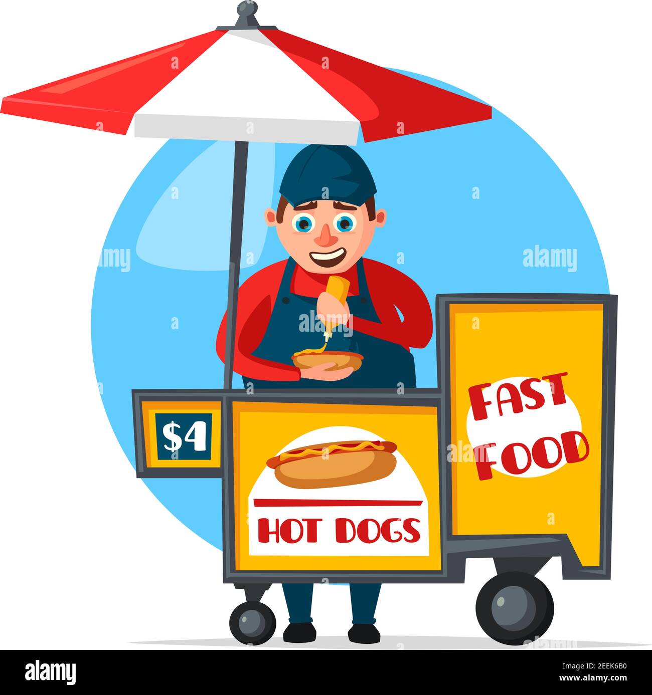 Fast food booth on Stock Vector Images - Alamy
