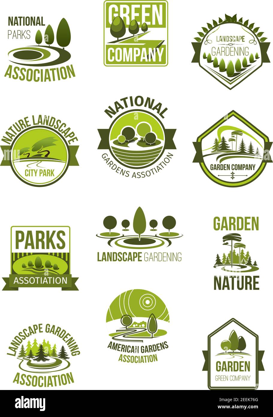 Gardens and parkland Stock Vector Images - Alamy