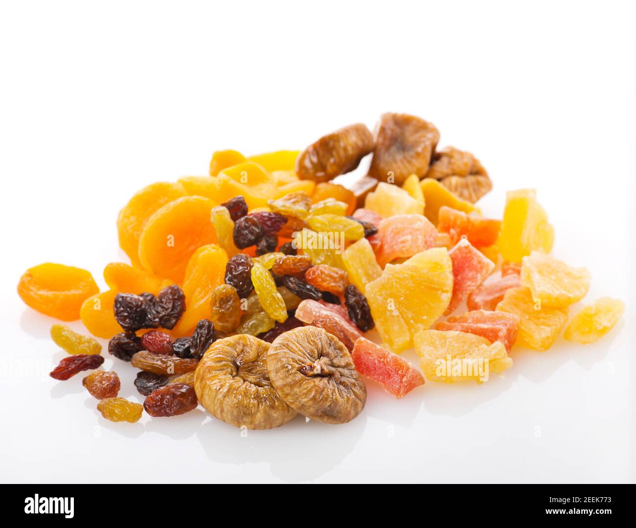 Dry fruits collection on white background Stock Photo - Alamy