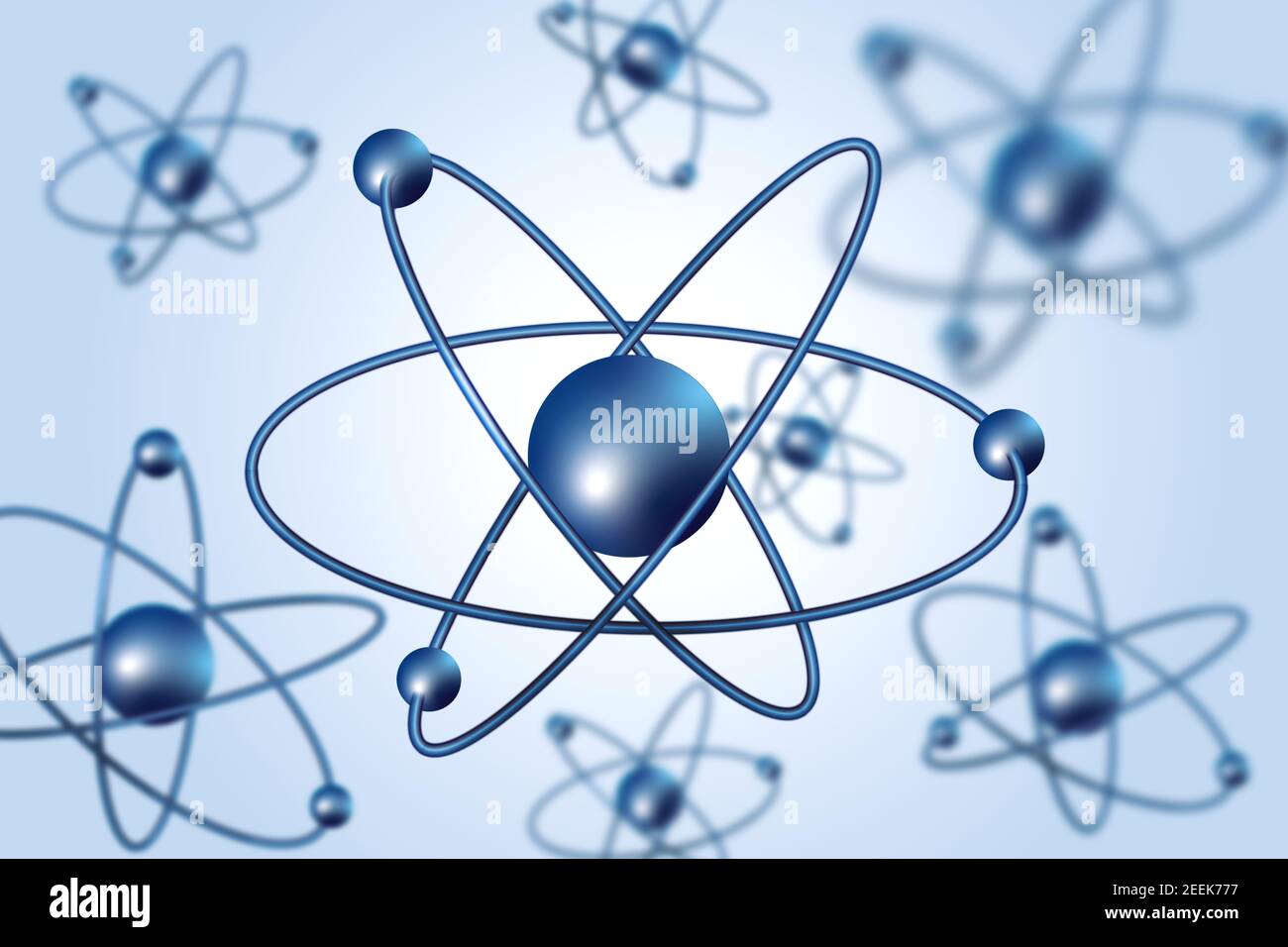 Illustration of a blue molecular structure Stock Photo - Alamy