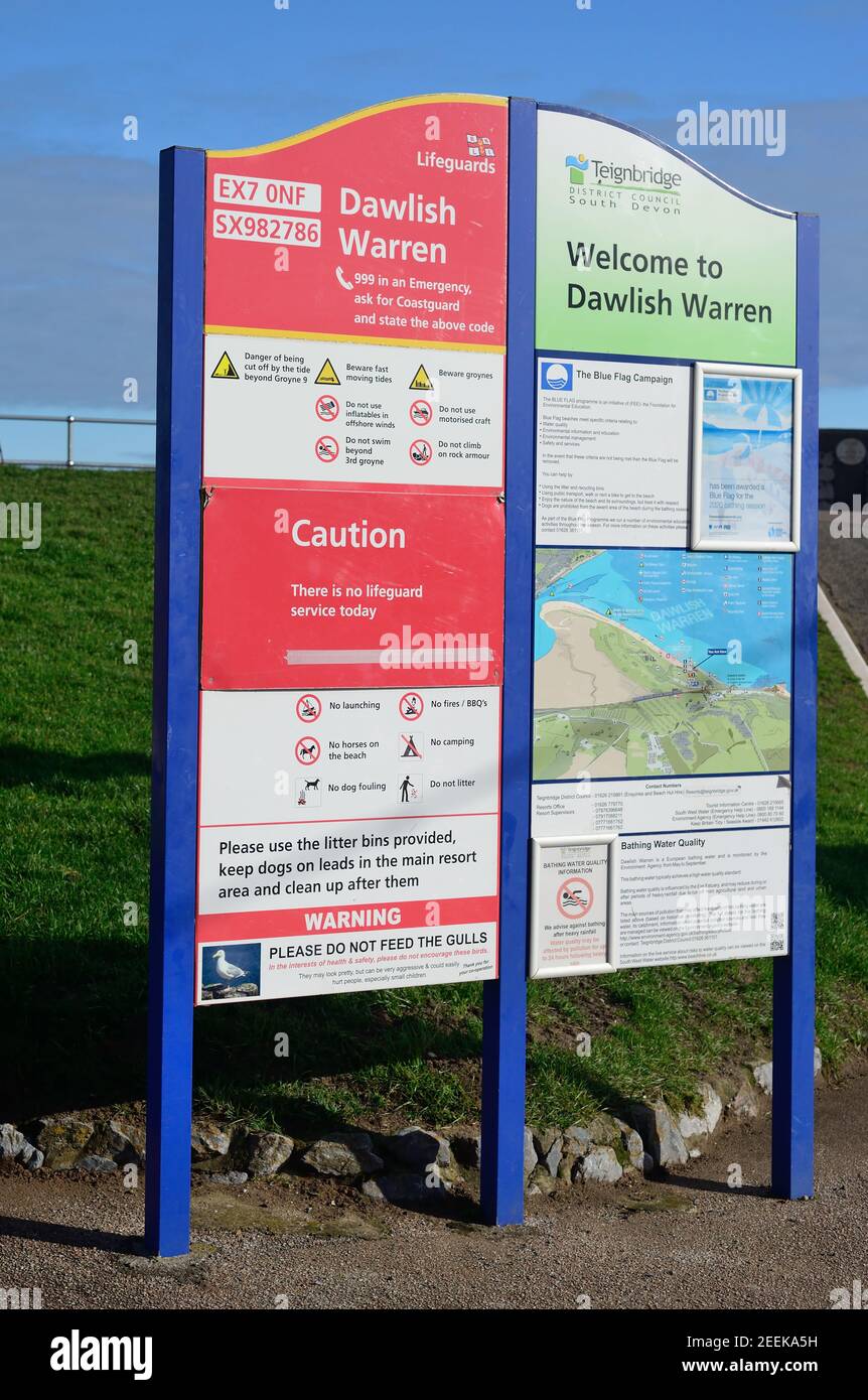 Beach information notice board hi-res stock photography and images - Alamy