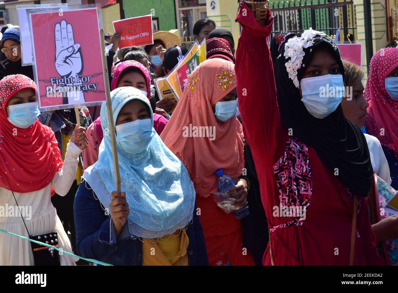 Myanmar People Took To The Streets To Protest Against The Military Coup