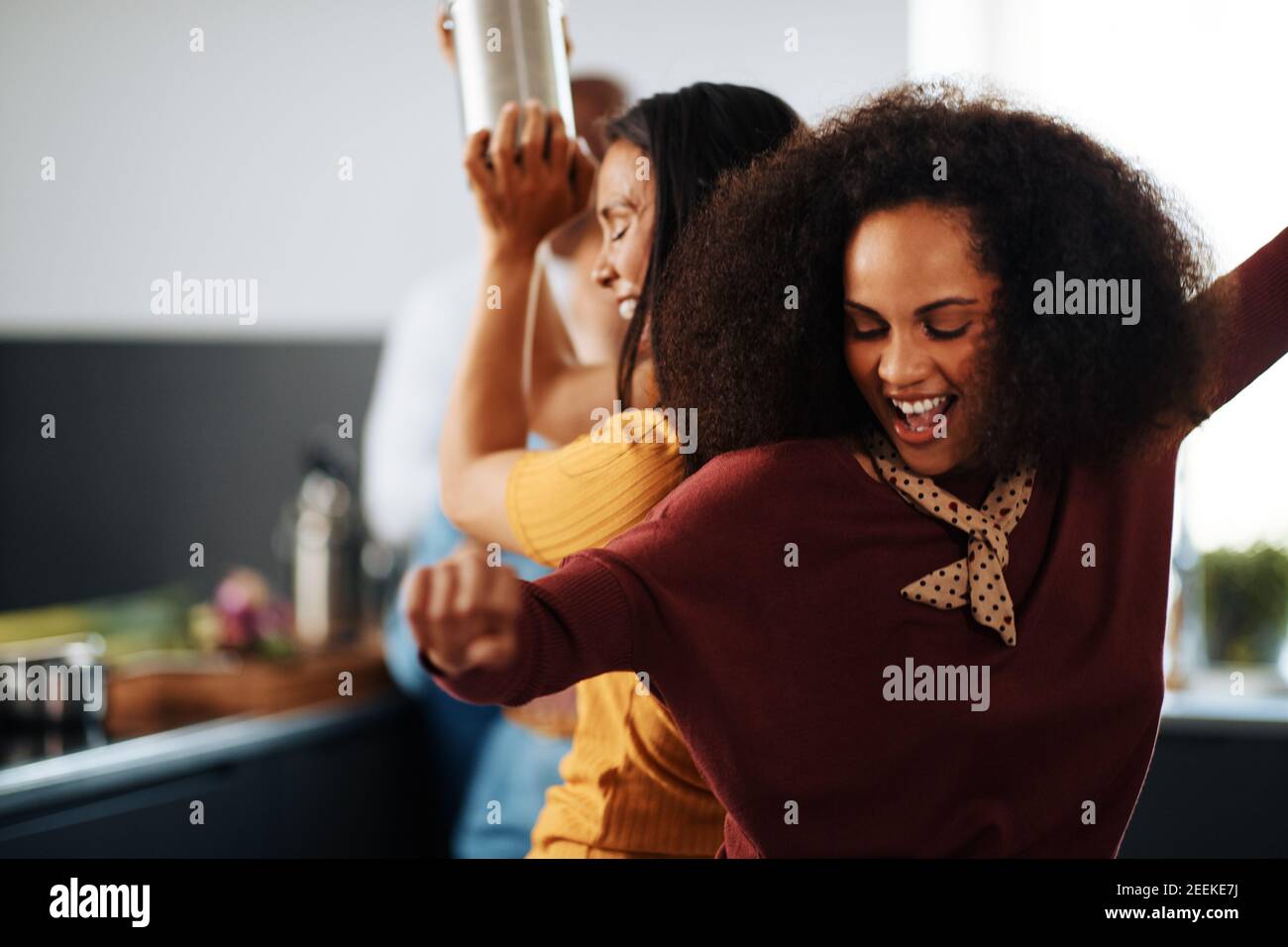 Two girls dancing together hi-res stock photography and images - Alamy