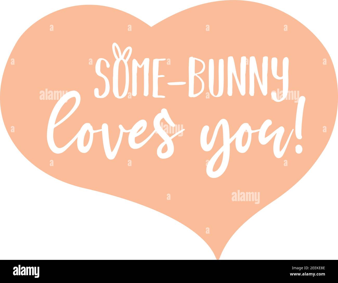 Some bunny loves you vector illustration card Stock Vector Image & Art ...