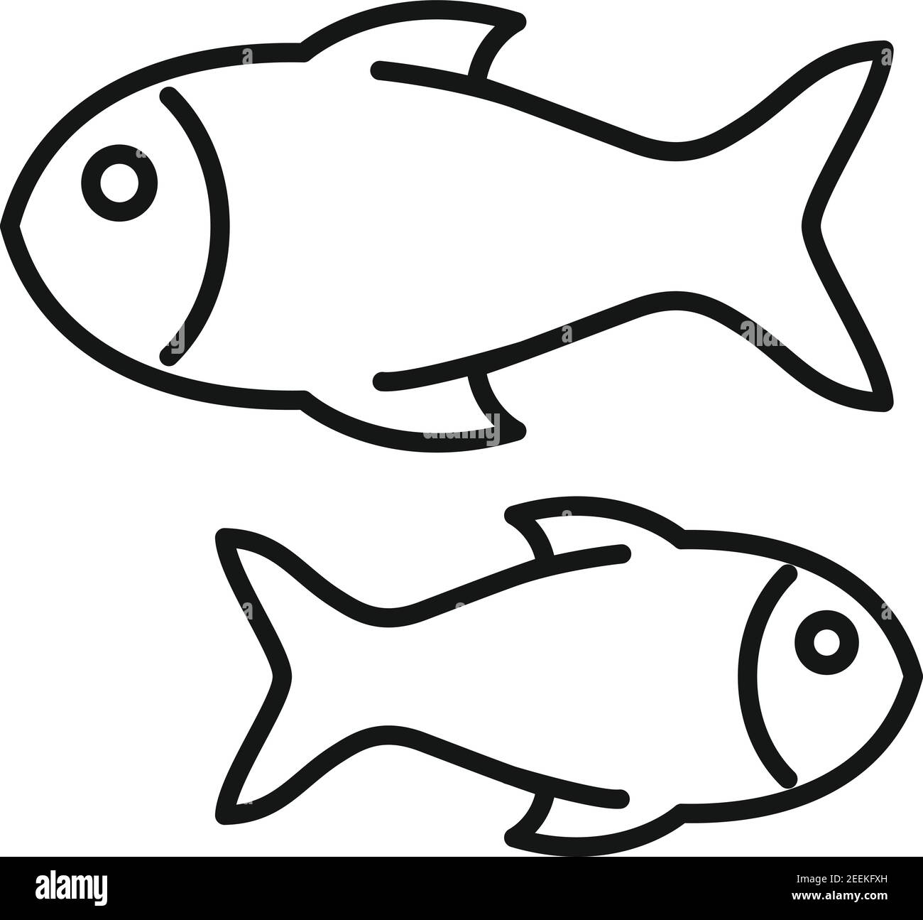 Sea fish icon, outline style Stock Vector Image & Art - Alamy