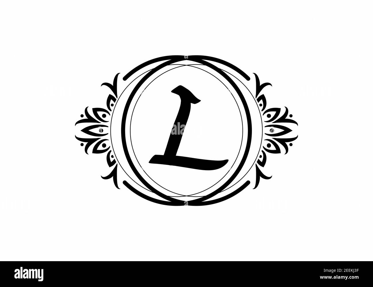 L Monogram Clip Art