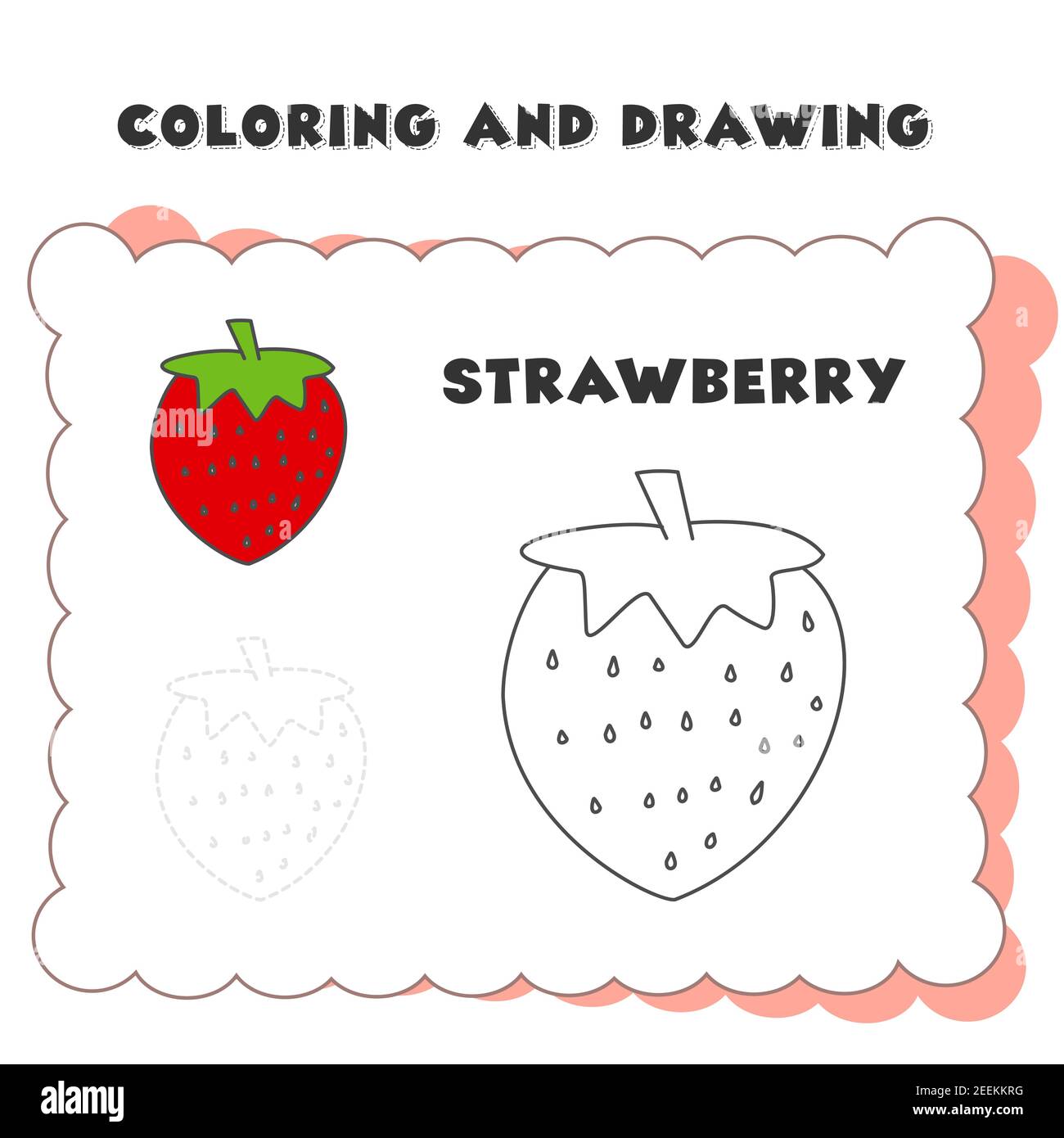 Strawberry Drawing For Kids
