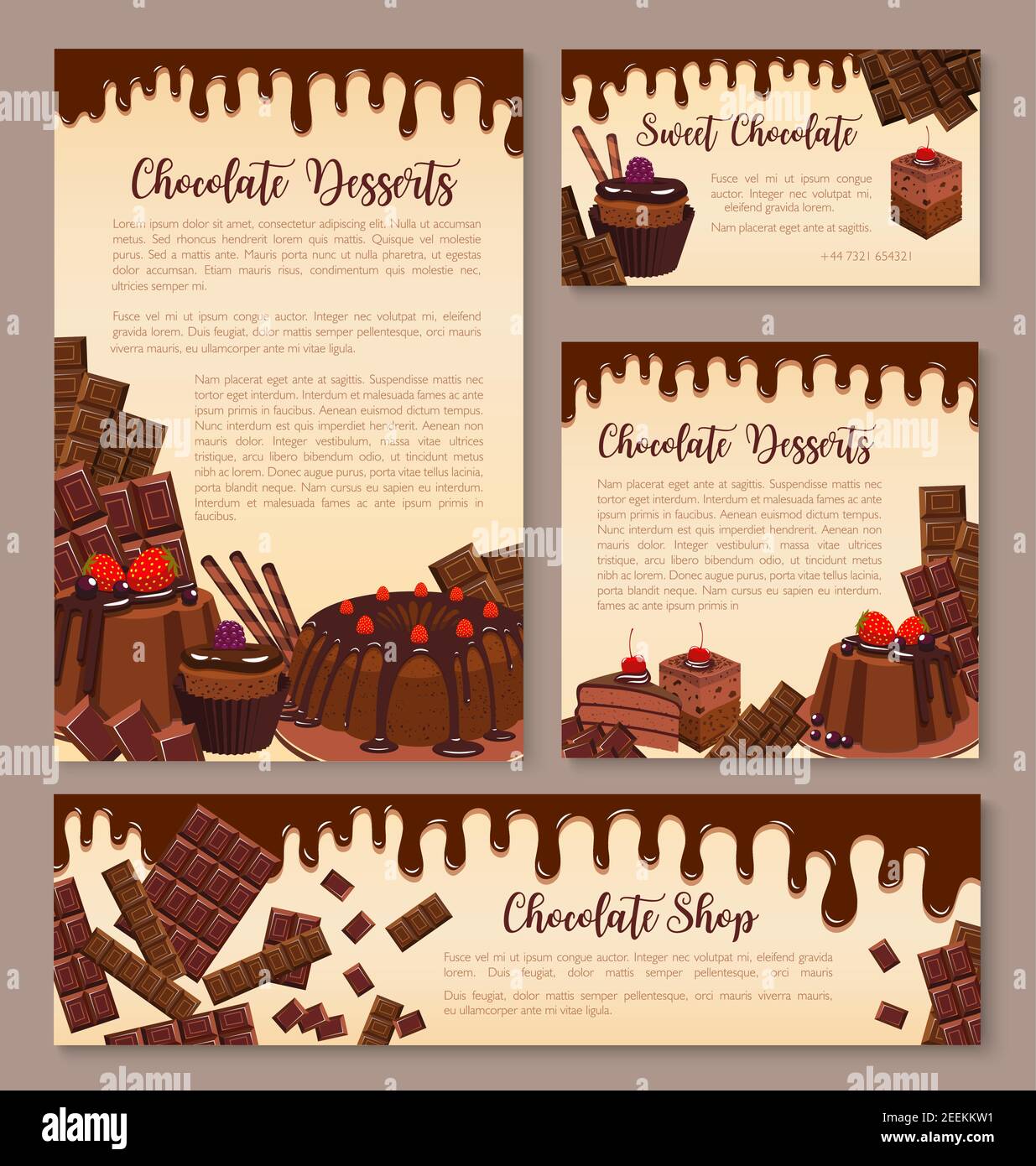 Choco pies Stock Vector Images - Alamy